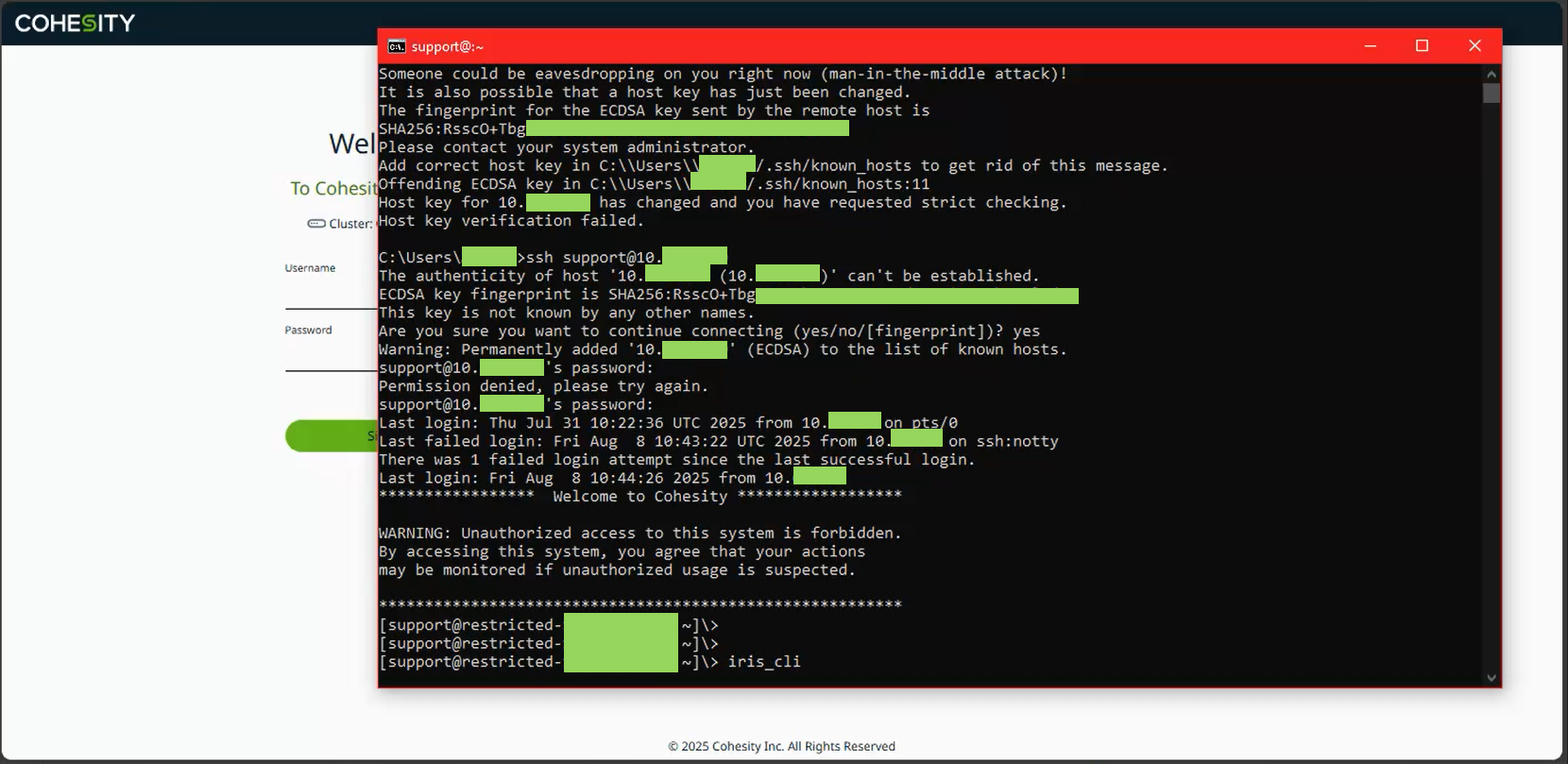 Start-up Cohesity Cluster (Virtual Edition) after graceful Shutdown ...